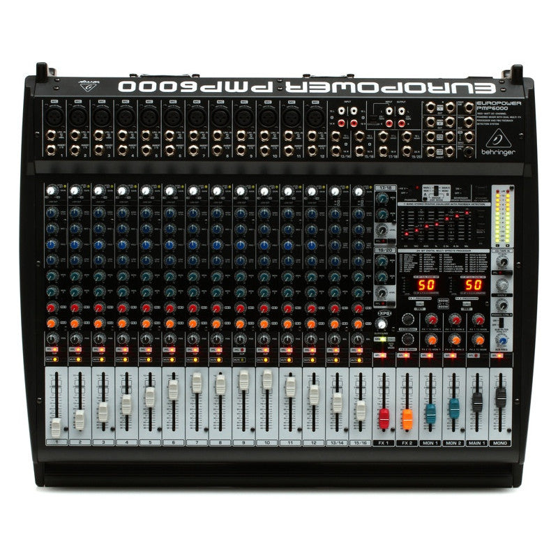 Behringer PMP6000 1600-Watt 20-Channel Powered Mixer with Dual Multi-F