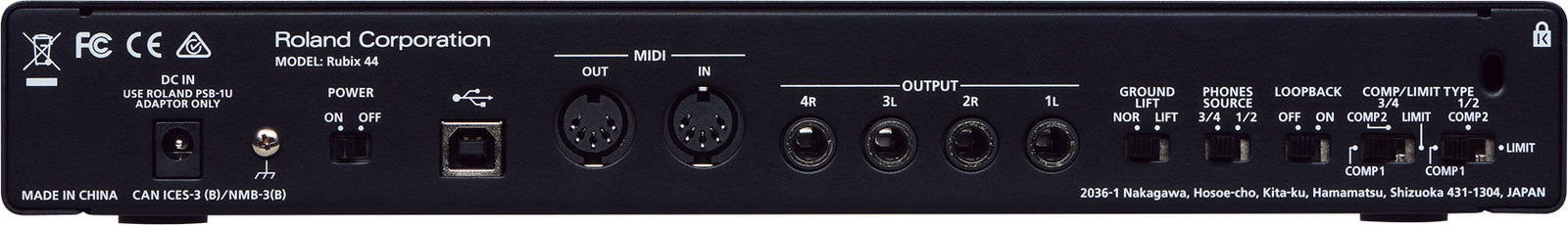 Roland RUBIX-44 High Resolution USB Audio Interface - 4 In / 4 Out