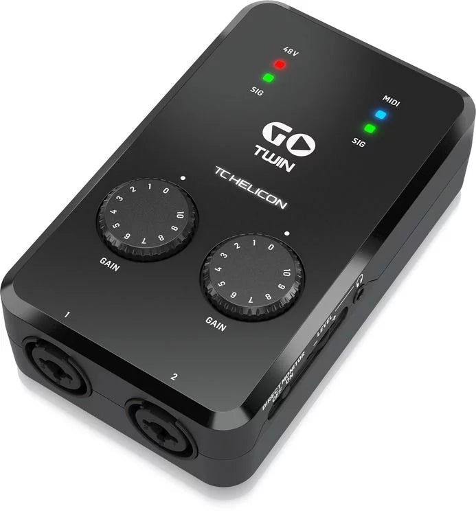 TC-Helicon GO TWIN 2-channel Audio/MIDI Interface for Mobile Devices